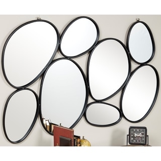 Black Metal Bubble Cluster Room Wall Mirror - Bed Bath & Beyond - 32085739