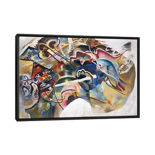 iCanvas "Painting with White Border" by Wassily Kandinsky Framed Canvas ...