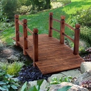 Garden Arch Bridge Small Wooden Bridge, Landscape Bridge - Bed Bath ...