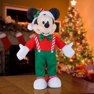 Gemmy Holiday Greeter Mickey as Cute Elf OPP Disney, Multicolored - Bed ...