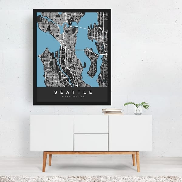 Seattle Washington Maps City World Map Art Print/Poster - Bed Bath ...