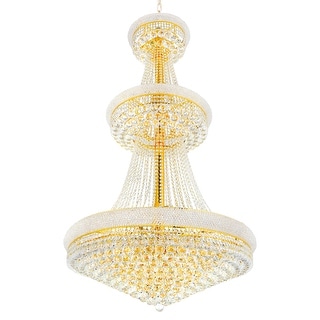 Empire 34 Light 36in Gold Down Chandelier with Crystals - Bed Bath ...