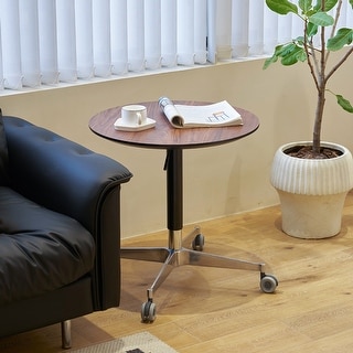 Space-saving Design 360 Swivel Movable Adjustable Round Coffee Table ...