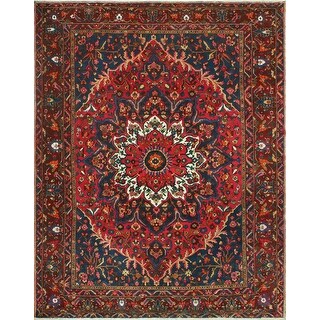 Fine Vintage Bakhtiari Monty Rust/Eggplant Rug - 9'10" x 12'7" - Bed ...