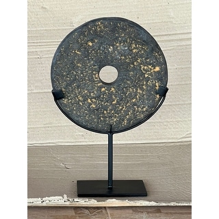 Approx.12" High Lava Stone Disk with Iron Stand - Bed Bath & Beyond ...