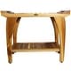 EcoDecors Tranquility 30" Extended Height Teak Shower Bench - 30" W x ...