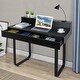 Computer Desk Desktop Shelves Large Capacity Drawers Sturdy Metal Frame ...