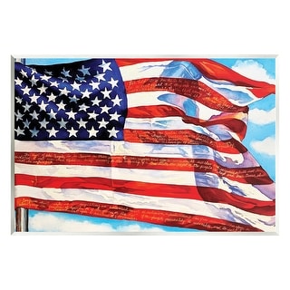 Stupell Windblown American Flag Wall Plaque Art Design by Julia McGrath ...