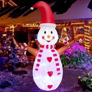 8 FT Christmas Inflatable Snowman Inflatable Xmas Decorations - Bed ...