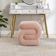 S-shape Velvet Fabric Ottoman Footstool - Bed Bath & Beyond - 36917381