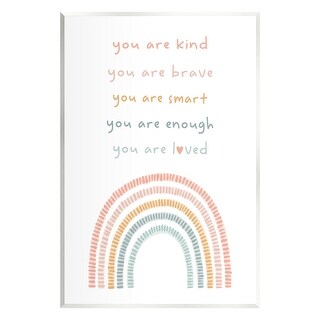 Stupell Inspirational Pastel Rainbow Wall Plaque Art Design by Lil' Rue ...