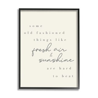 Stupell Fresh Air & Sunshine Comforting Cursive Typography Framed Wall ...