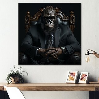 Designart "Business Apes In Suit" Orangutanwall Art - Bed Bath & Beyond ...
