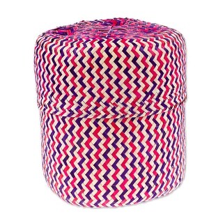 Novica Handmade Tiger In Fuchsia Natural Fiber Basket - Bed Bath ...