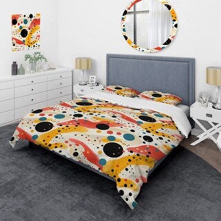 Designart "Red Popart Lichtensteins Harmony I" Yellow Modern Bedding ...