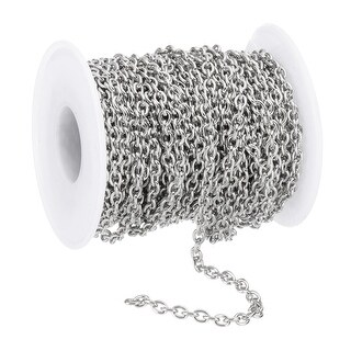 33Ft 304 Stainless Steel Cable Link Chains, 2mm Width Link Chain ...
