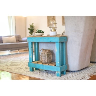 Cottage Accent Table 26x8x23 Turquoise Combo Finish - Bed Bath & Beyond ...