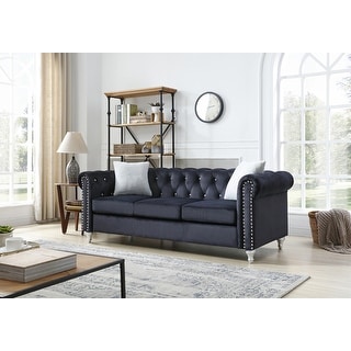 Velvet Multiple Cushions sofa with 3 seats - Bed Bath & Beyond - 38241766