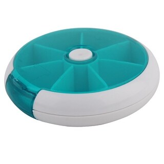Pill 7 Slots Organizer Box Case Storage Holder Teal Blue - White,Teal ...