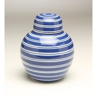 Aa Importing 59956 Blue & White Ginger Jar - 7.5 X 6 X 6 inches - Bed ...
