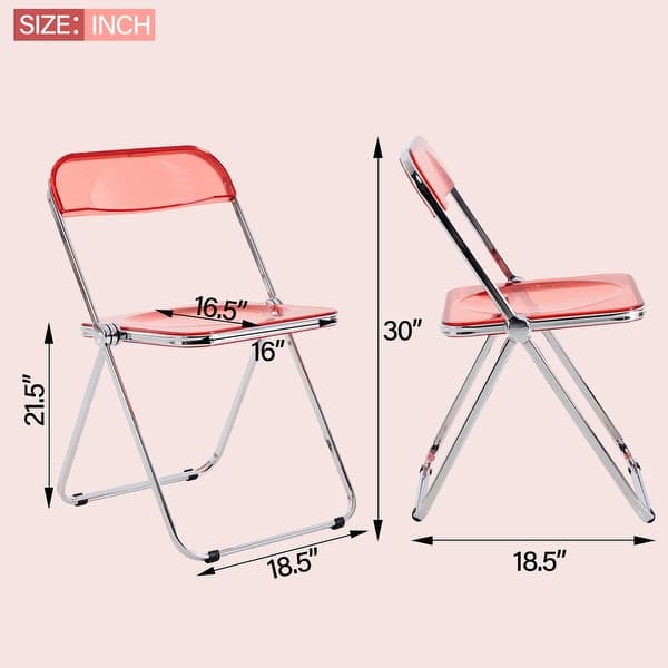 Clear Acrylic Folding Chair,Plastic Stackable Chair,1 Pack - Bed Bath ...