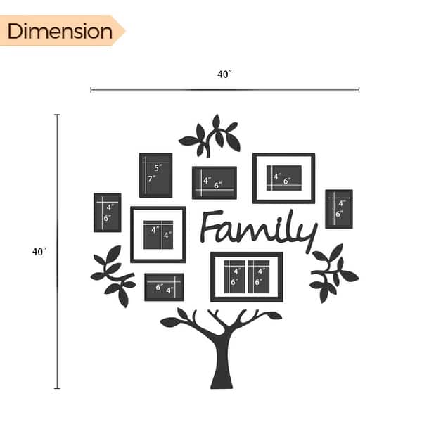 Contemporary Black Tree-Shaped PVC Photo Frame Composition by Jerry ...