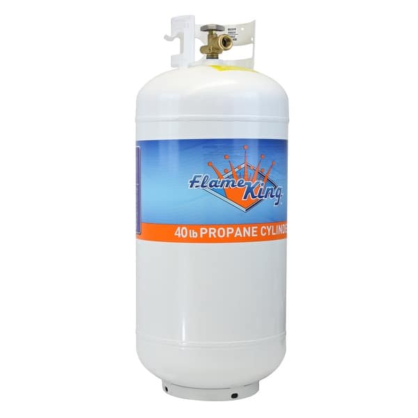 Flame King 40LB Steel Propane Tank Cylinder with Type 1 OPD Valve - Bed ...