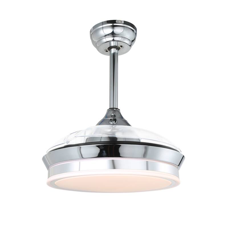 Cusp Barn 36 Inch Retractable Ceiling Fan with Lights and Remote Modern ...