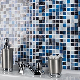 Merola Tile Coppa Marina 12" x 12" Glass Mosaic Tile - Bed Bath ...