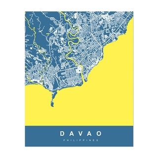 Davao City Davao Region Philippines Maps Dorm Art Art Print/Poster ...