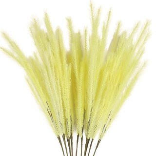 12 Pack Artificial Plants, Faux Wheat Grass Greenery Plant for Office ...