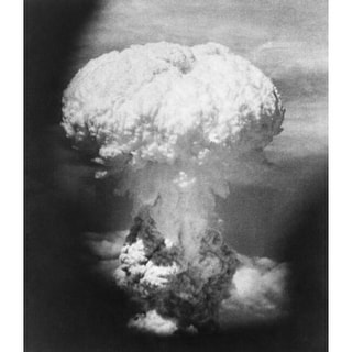 Aerial View Of A Mushroom Cloud Formed By An Atomic Bomb Explosion ...