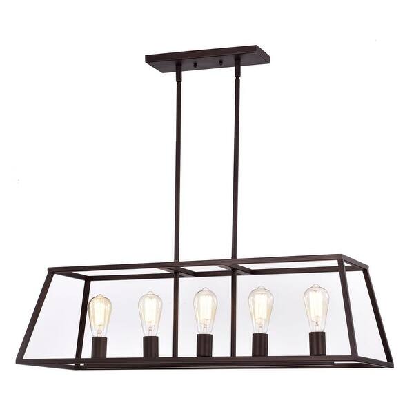 Morrison Linear 5-Bulb Metal LED Kitchen Island Pendant Light - Bed ...