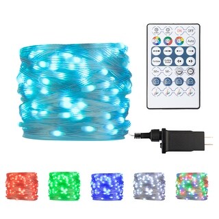 Pure Garden 40ft 100 LED Color Changing Outdoor Rope Lights with Remote ...