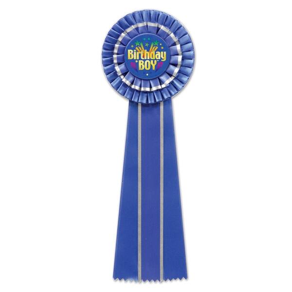 Pack of 3 Royal Blue "Birthday Boy" Party Favor Deluxe Rosette Ribbons ...