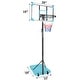 Outdoor Portable Basketball Goal System with Stable Base and Wheels ...