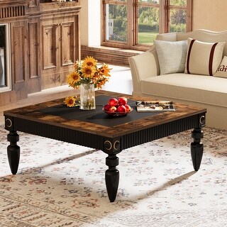 43 Inches Square Coffee Table Cocktail Accent Table for Living Room ...