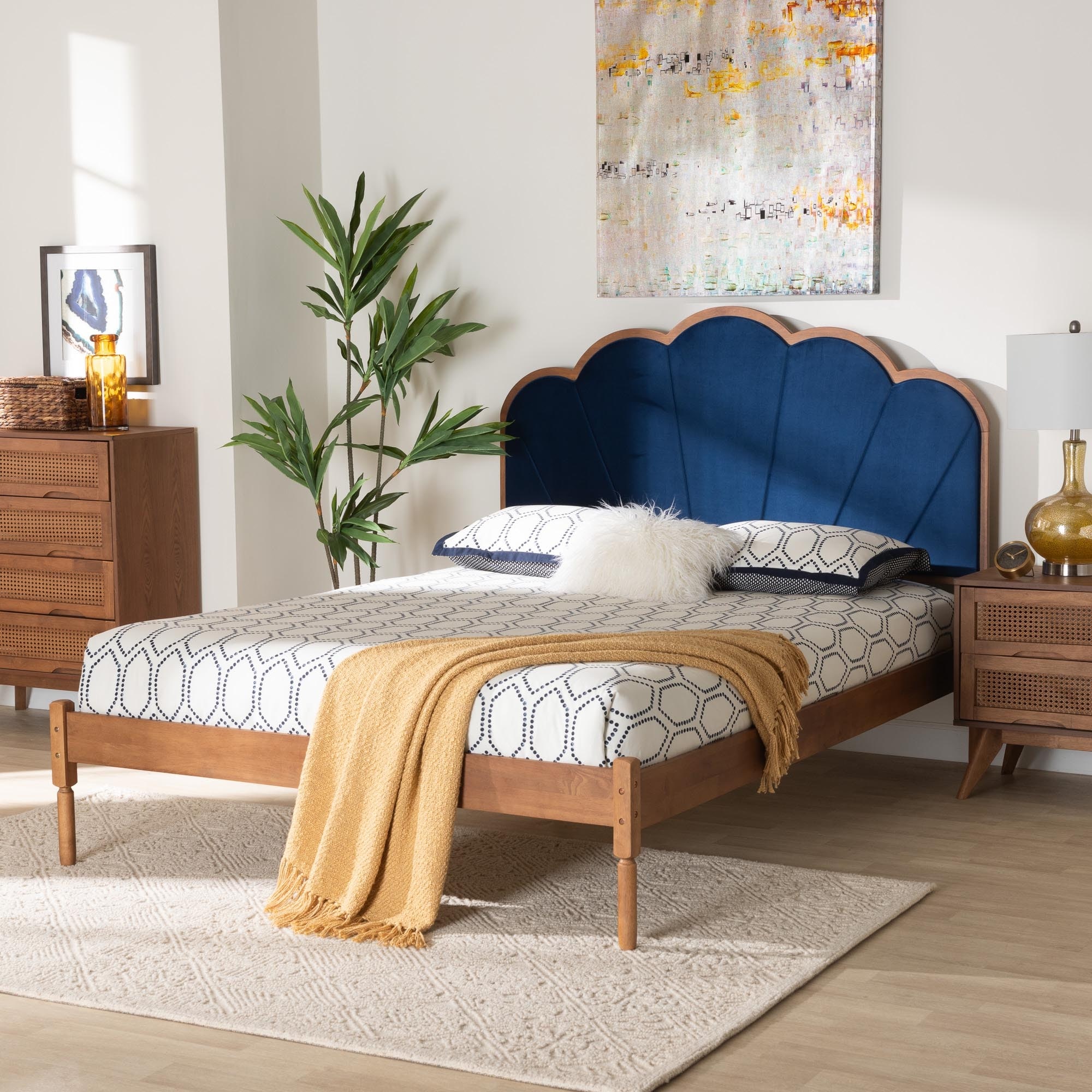 dark blue bed frames