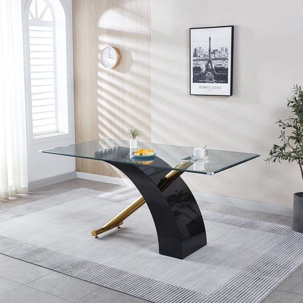Rectangular Glass Top Dining Table - Bed Bath & Beyond - 37540511