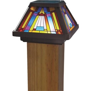 Woods Ind. Stained Glass Post Light 91241 Unit: EACH - Bed Bath ...