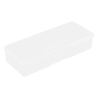Home Plastic Rectangle Shaped Organizer Storage Box Holder Case - Clear ...