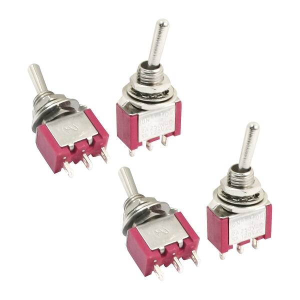 Unique Bargains ON-OFF-ON SPDT Self-Locking Rocker Type Mini Toggle ...