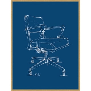 Office Chair Blueprint I by Ethan Harper Framed Canvas Wall Art ...