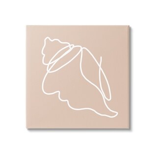 Stupell Casual Line Doodle Seashell Ocean Life Drawing Canvas Wall Art ...