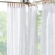 Darien Solid Indoor/Outdoor Sheer Velcro Tab Top Single Window Curtain ...