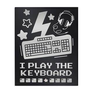 Stupell I Play The Keyboard Humor Canvas Wall Art Design By Lux + Me ...