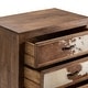 Cowhide Three-Drawer Wooden Chest - Western/ Rustic - 30x17x31 - Bed ...