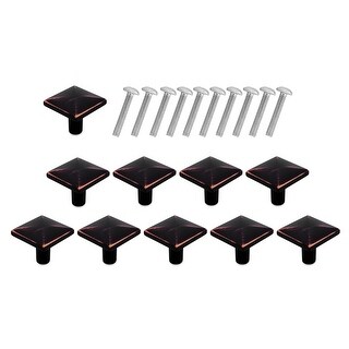 Mascot Hardware Pyramid 1-1/7 In. Oil Rubbed Bronze Square Cabinet Knob ...