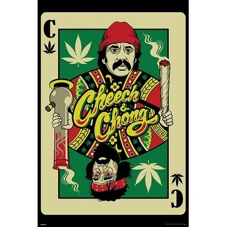 Cheech & Chong - Playing Card Art Poster - 24 x 36 Inch - Bed Bath ...