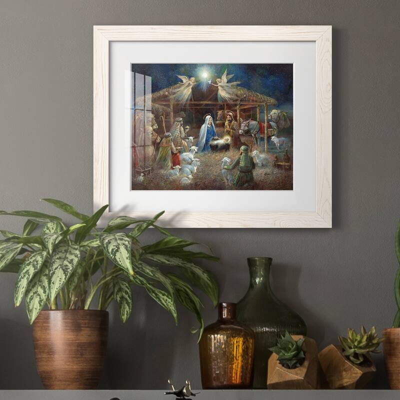 The Nativity-Premium Framed Canvas - Ready to Hang - Overstock - 33098161
